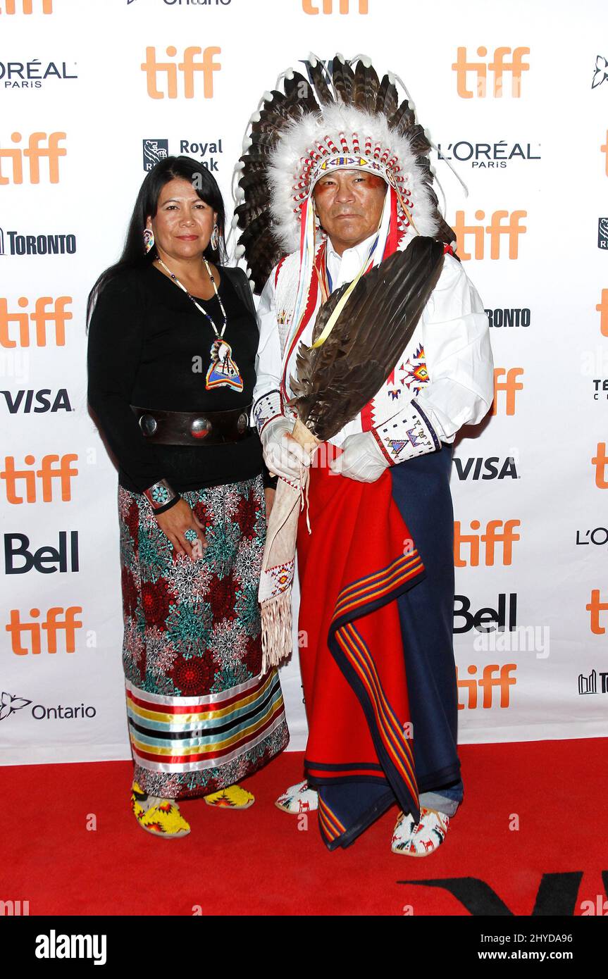 Lynette Two Bulls and Chief Philip Whitman Jr. attending the premiere ...