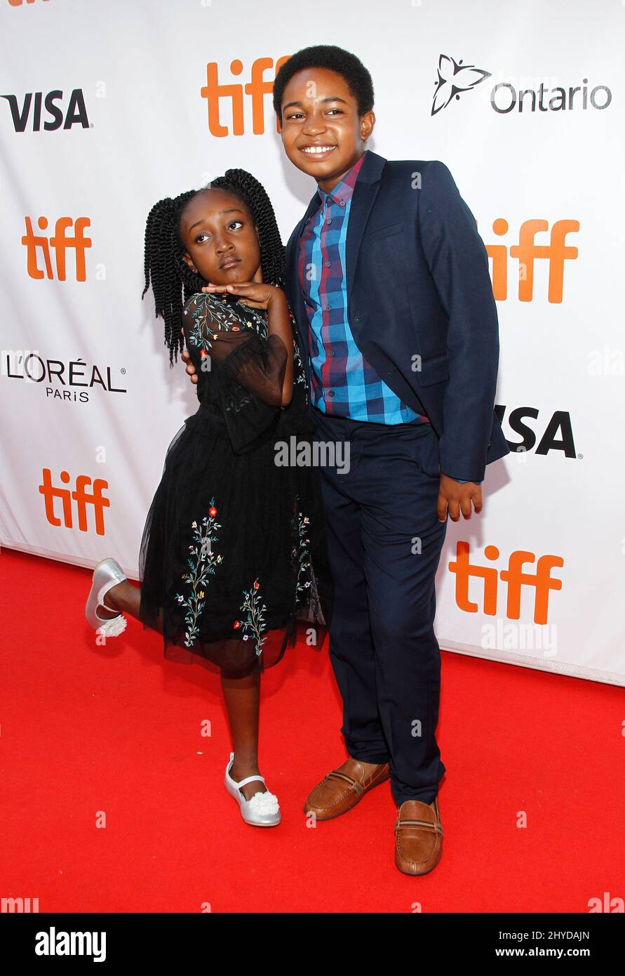 Serenity Brown and Issac Brown attends the "Kings" premiere at the 2017 ...