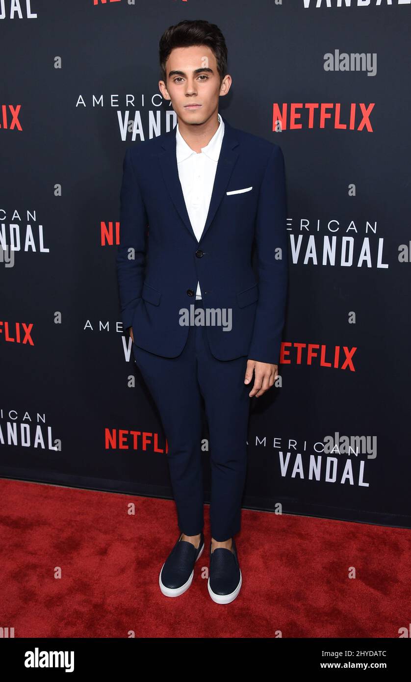 Tyler Alvarez attending the screening of 'American Vandal' in Los ...
