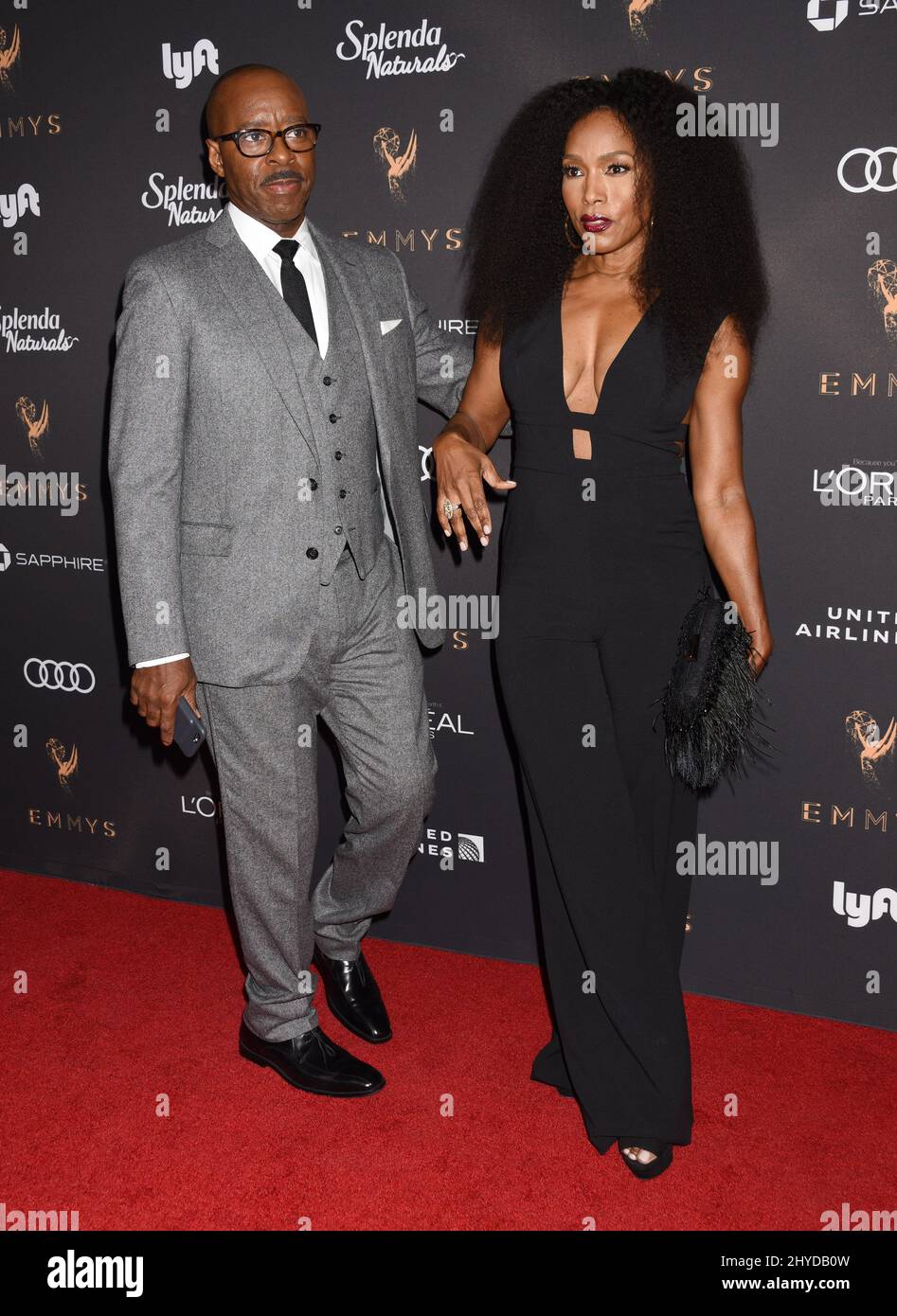Angela Bassett and Courtney B. Vance attending the 69th Emmy Awards ...