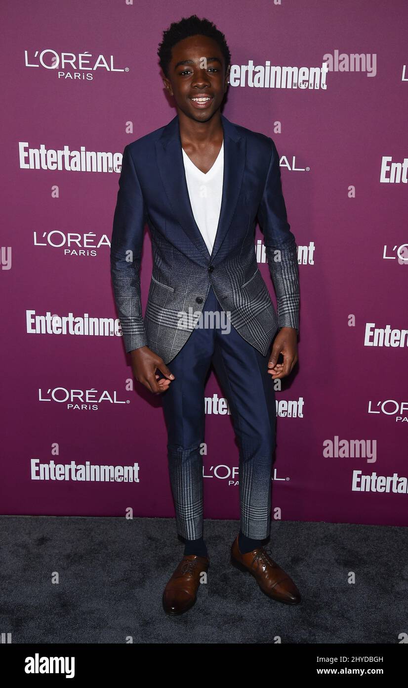 Caleb McLaughlin arriving for the Entertainment Weekly Pre-Emmy Party ...