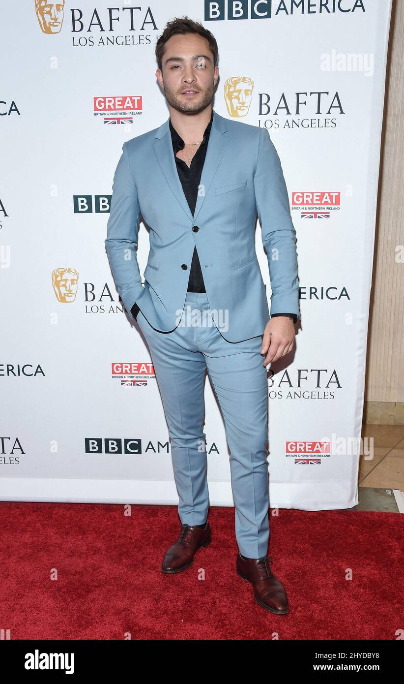 Ed Westwick arriving for the BAFTA TV Tea Party 2017 held at the ...