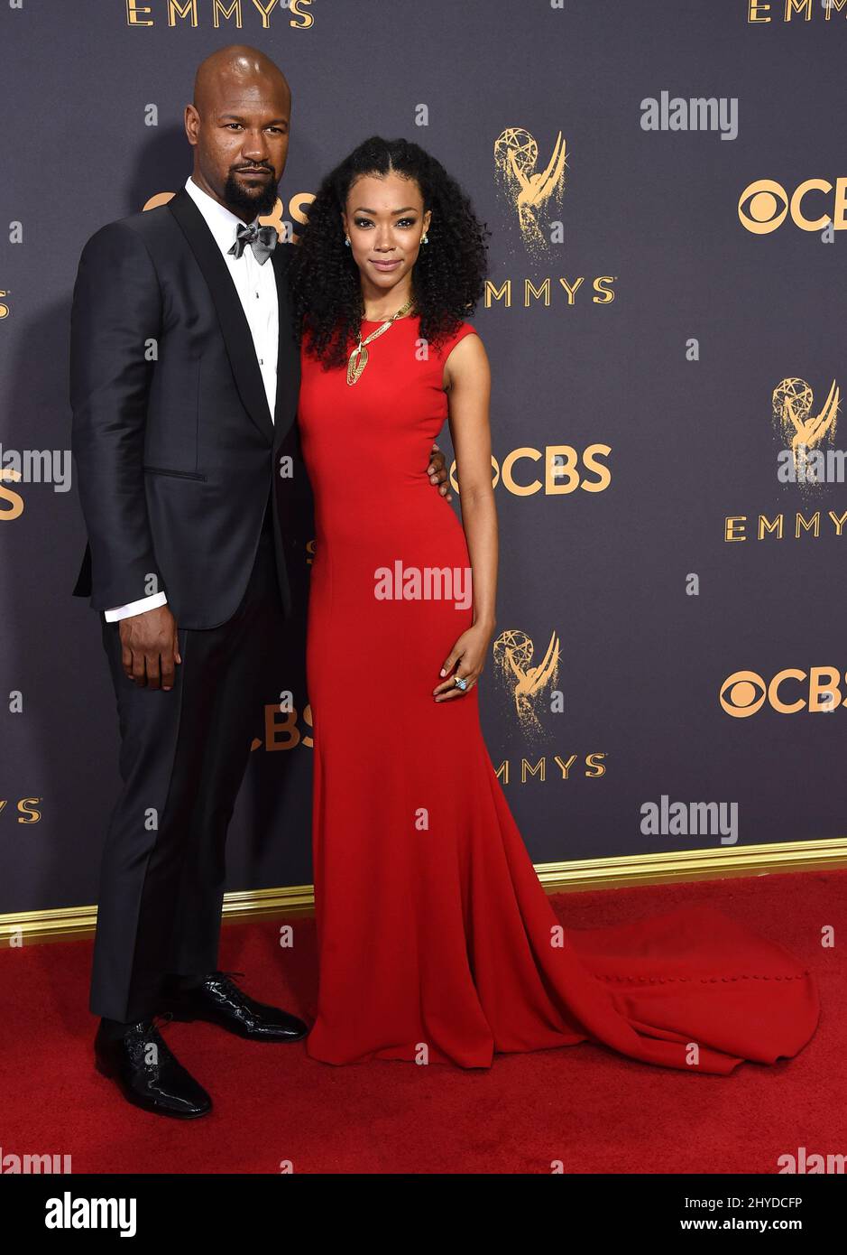 Sonequa Martin-Green and Kenric Green attending the 69th Emmy Awards ...