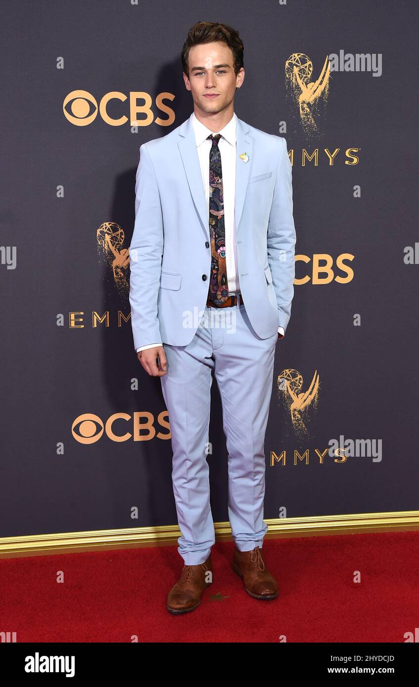 Brandon Flynn attending the 69th Emmy Awards held at the Microsoft ...