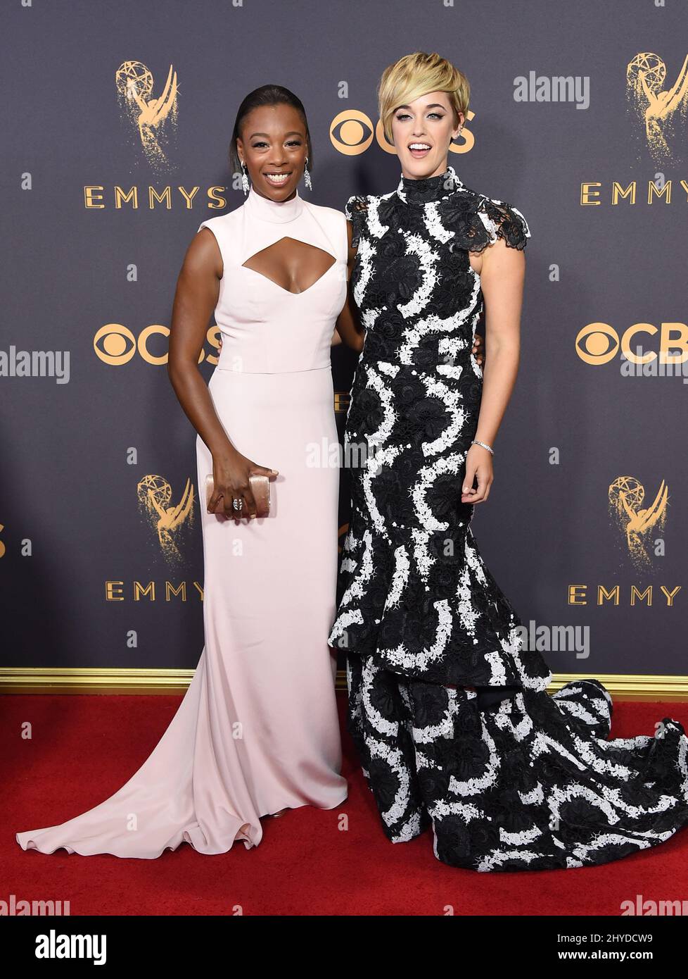 Samira Wiley and Lauren Morelli attending the 69th Emmy Awards held at ...