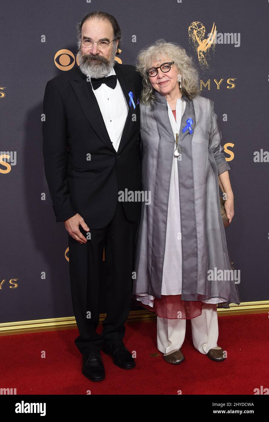 Mandy Patinkin and Kathryn Grody attending the 69th Emmy Awards held at ...