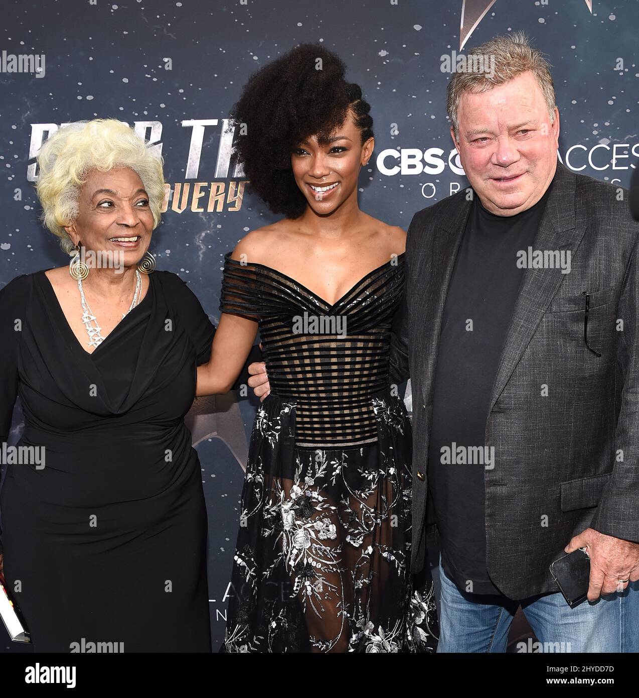 Nichelle Nichols, Soneque Martin Green and William Shatner attending ...