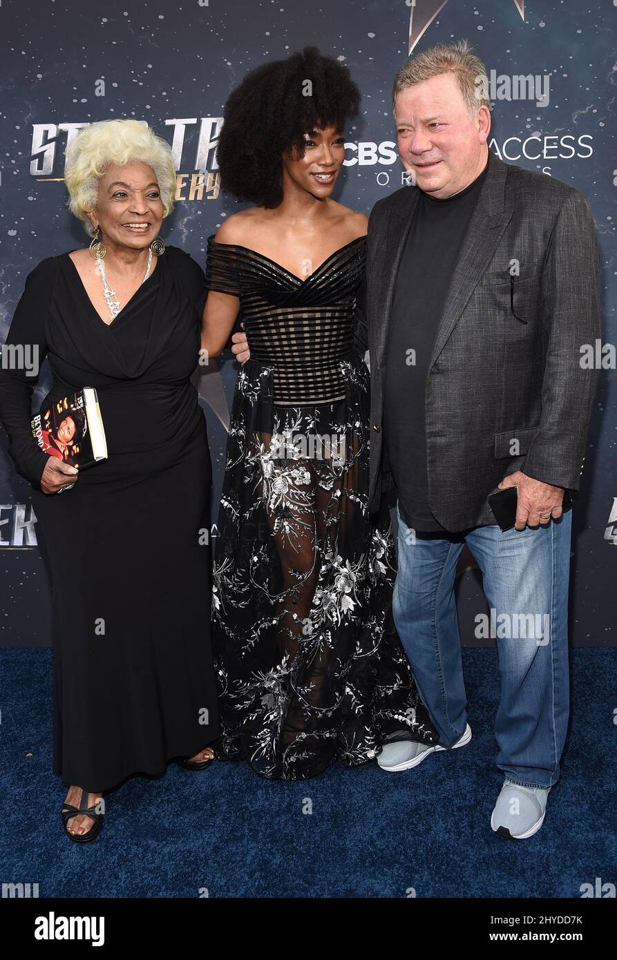 Nichelle Nichols, Soneque Martin Green and William Shatner attending ...