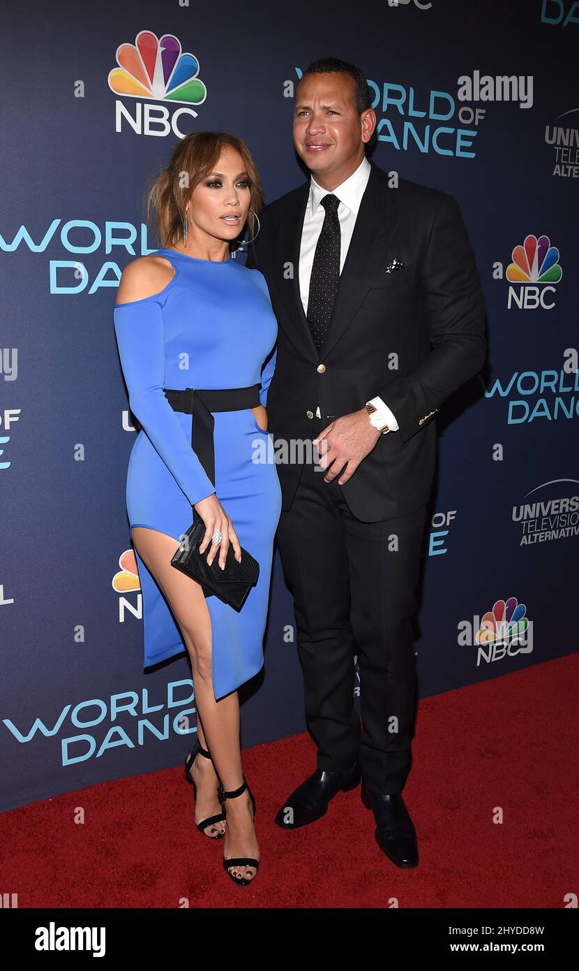 Jennifer Lopez and Alex Rodriguez attending the World of Dance ...