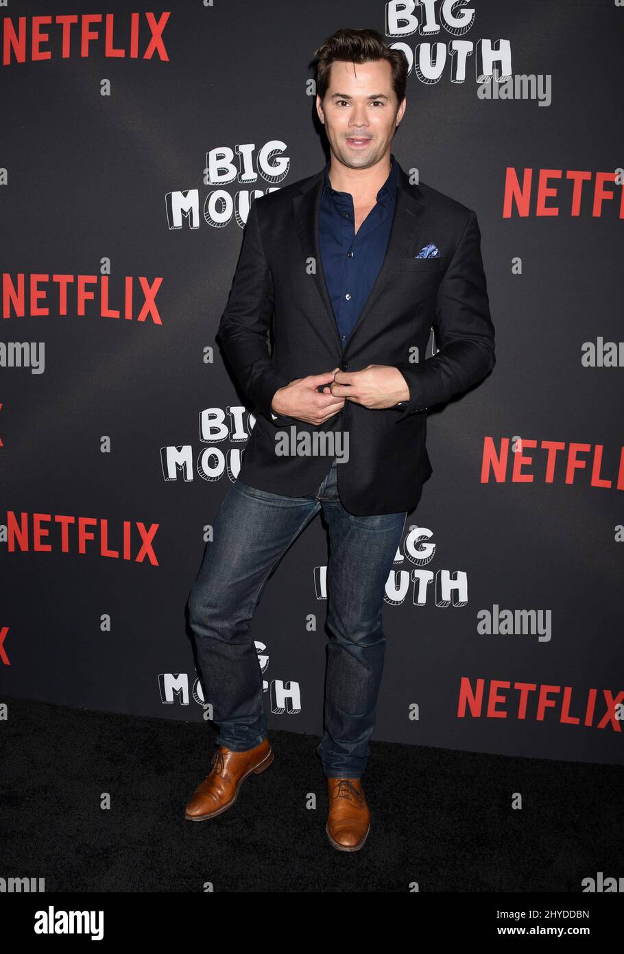 Andrew Rannells 'Big Mouth' Premiere Party held at the Line Hotel Stock ...
