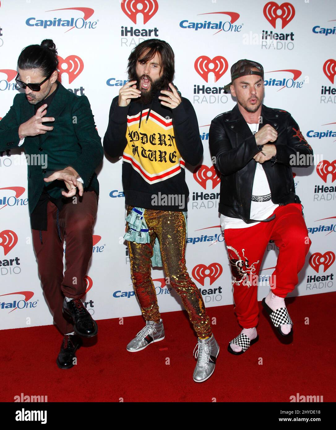 Thirty Seconds to Mars attending the 2017 iHeart Music Festival held at the T-Mobile Arena in ...