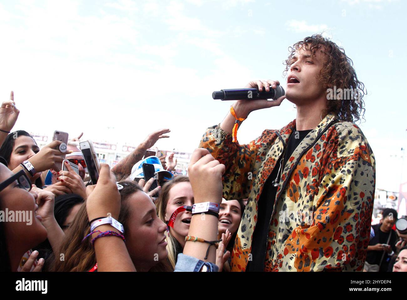 Matthew Russell performing at the daytime village at the 2017 iHeart ...