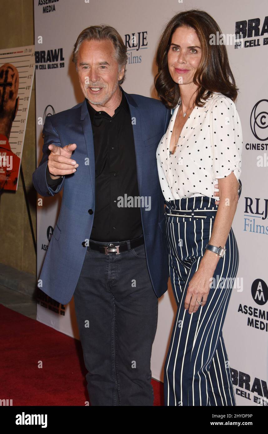 Don Johnson and Kelley Phleger attends the 'Brawl In Cell Block 99' Los ...