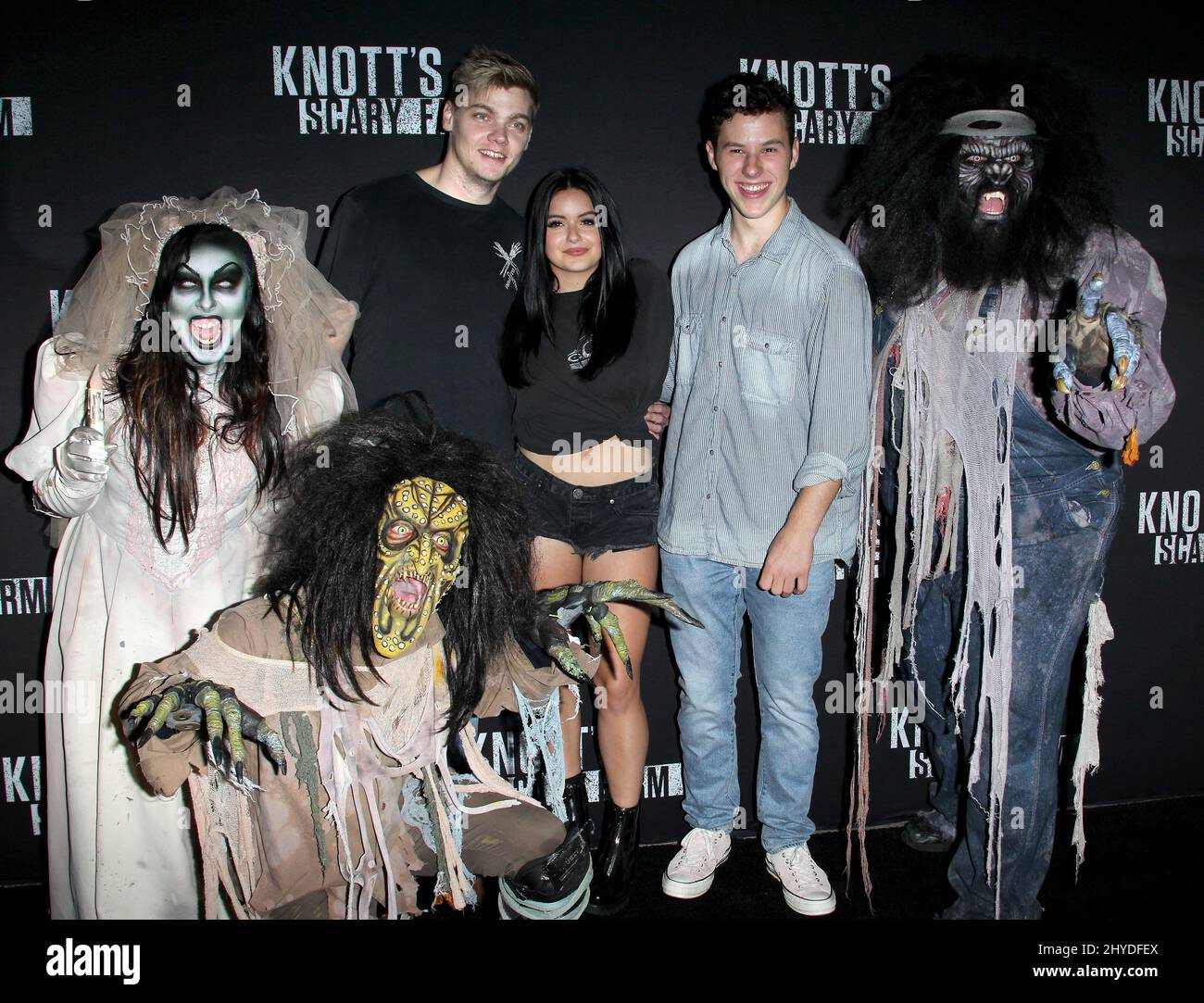 Ariel Winter and Levi Meaden attending the Knott's Scary Farm and ...