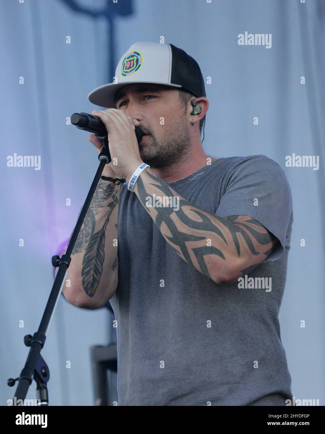 Michael Ray performing at Route 91 Harvest Music Festival held at the ...
