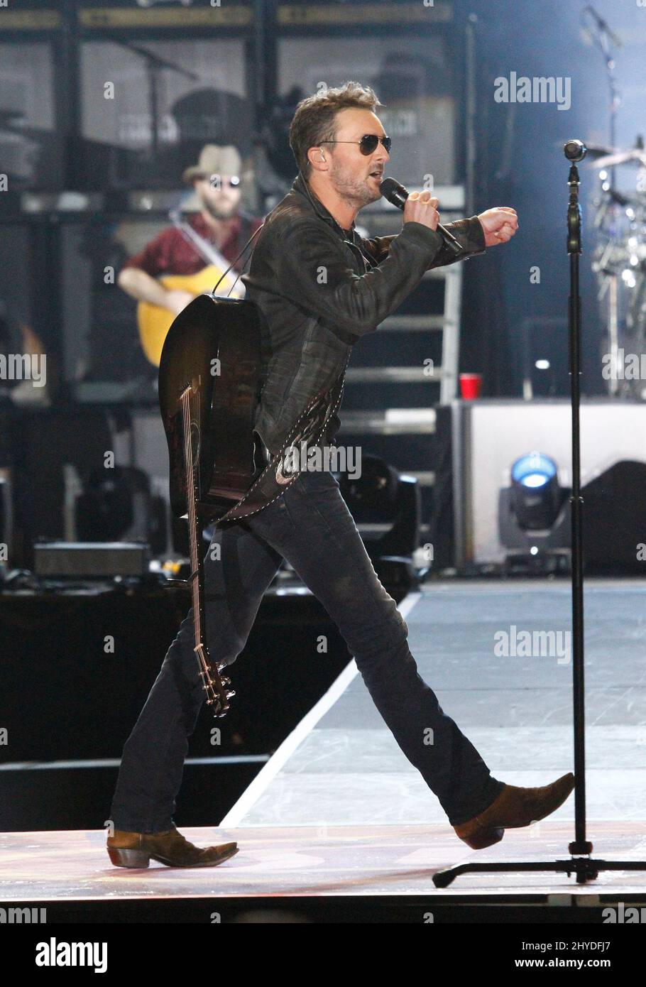 Eric Church performing at Route 91 Harvest Music Festival held at the ...