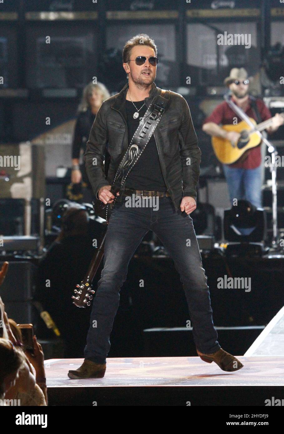 Eric Church performing at Route 91 Harvest Music Festival held at the ...
