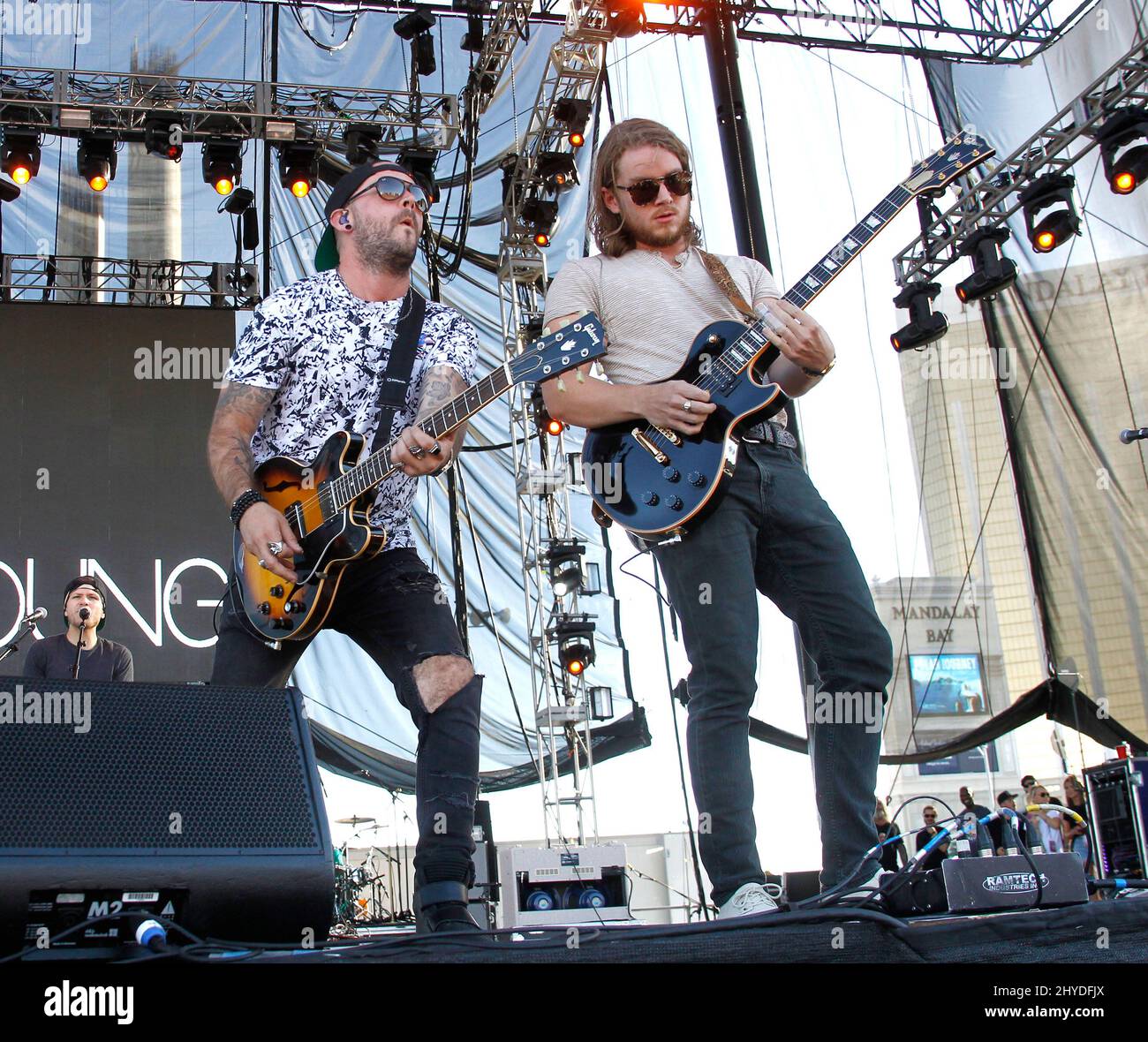 Sam Davis performing at the Route 91 Harvest Music Festival held at the ...