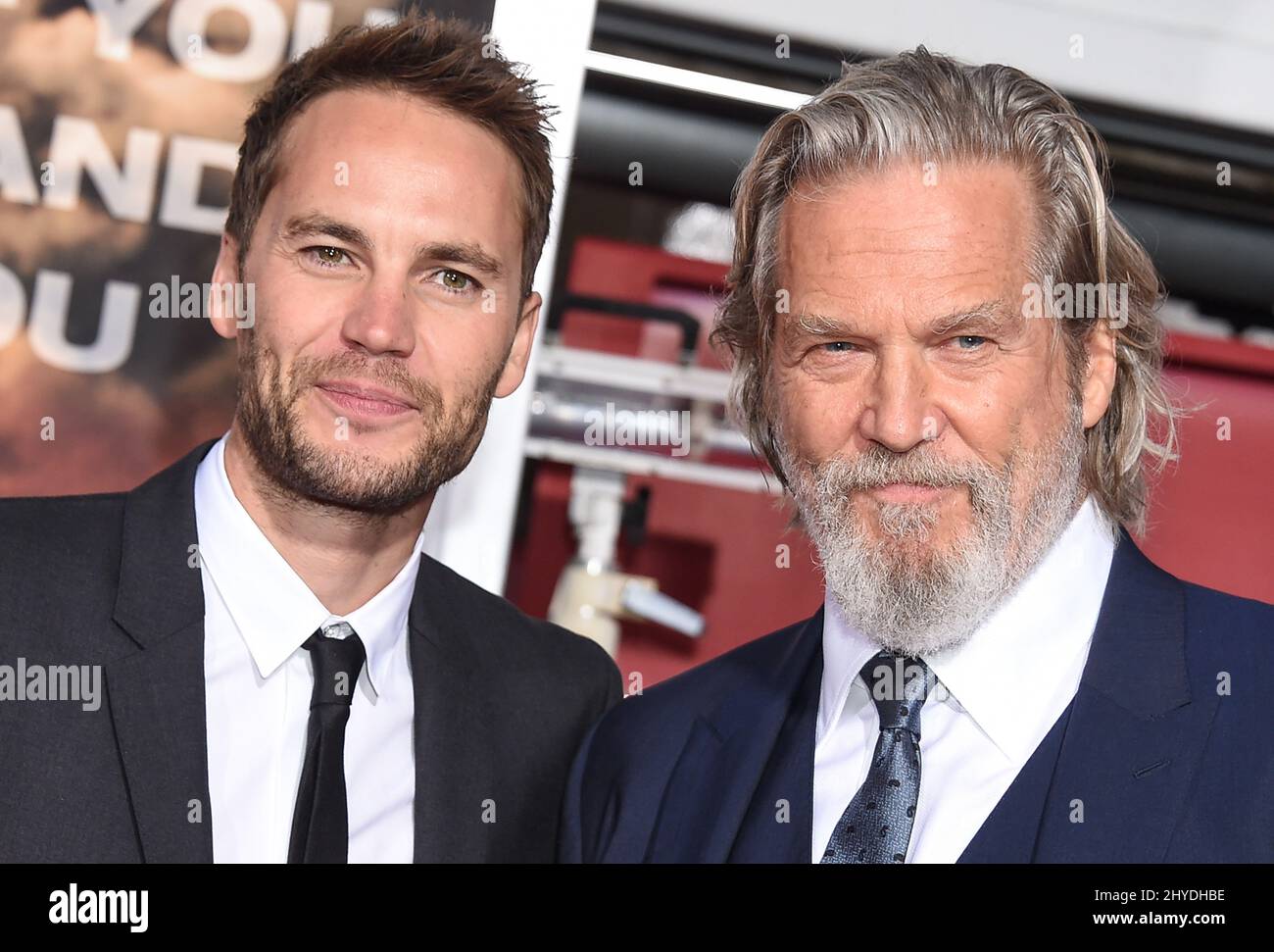 Taylor Kitsch and Jeff Bridges attends the 'Only The Brave' World ...