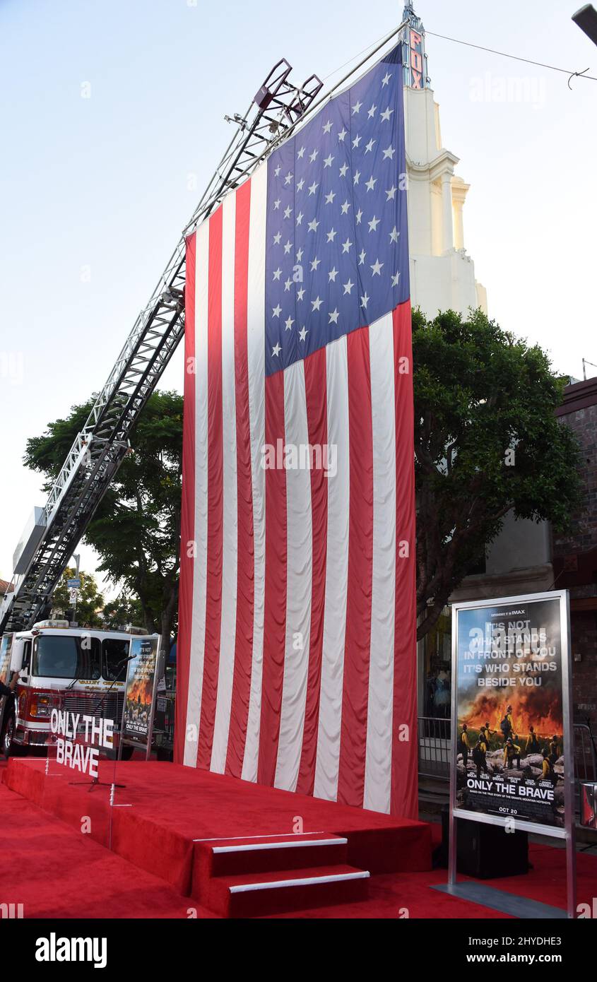Only The Brave Flag attends the 'Only The Brave' World Premiere held at ...