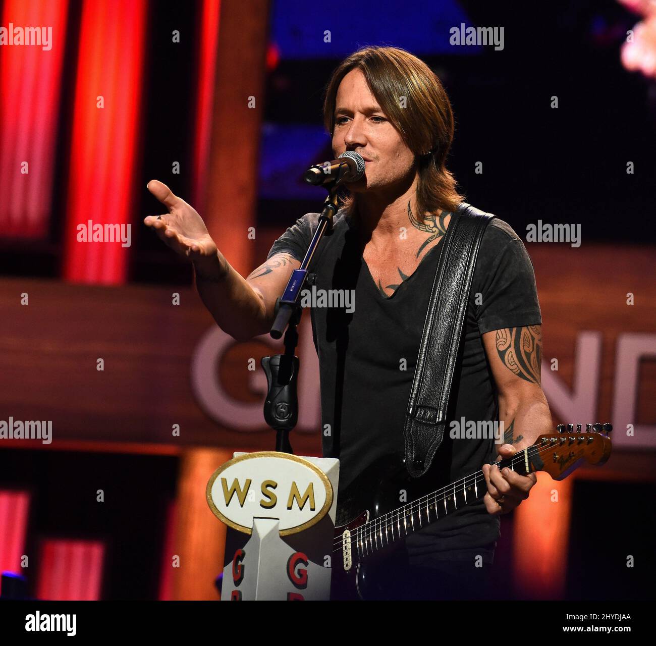 Keith Urban during Tuesday night performances at the Grand Ole Opry ...
