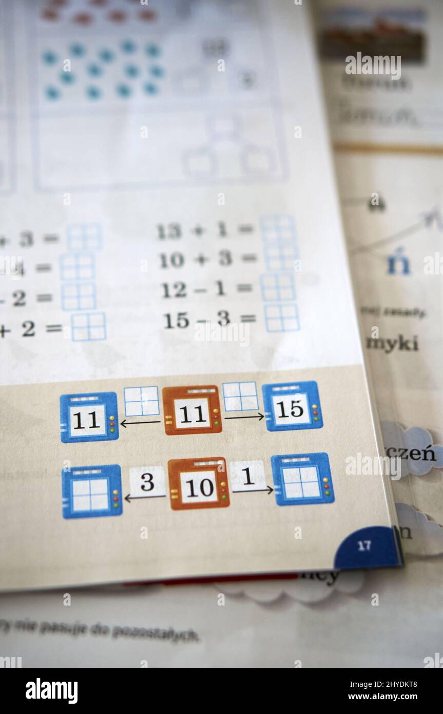 Study table books maths hi-res stock photography and images - Alamy