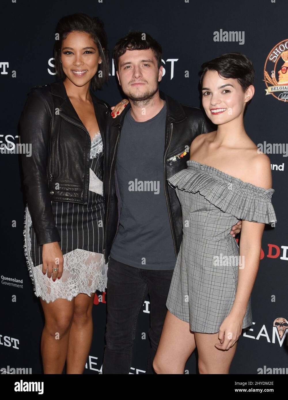Alexandra Shipp, Josh Hutcherson and Brianna Hildebrand attending the ...
