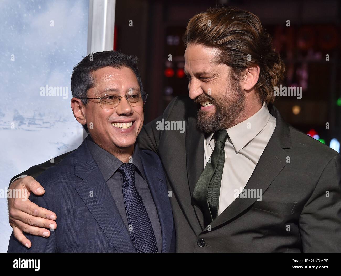 Dean Devlin and Gerard Butler attending the 'Geostorm' World Premiere ...