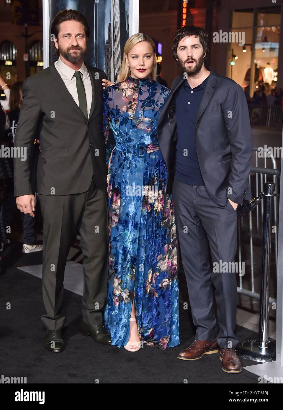Gerald Butler, Abbie Cornish and Jim Sturgess attending the 'Geostorm ...
