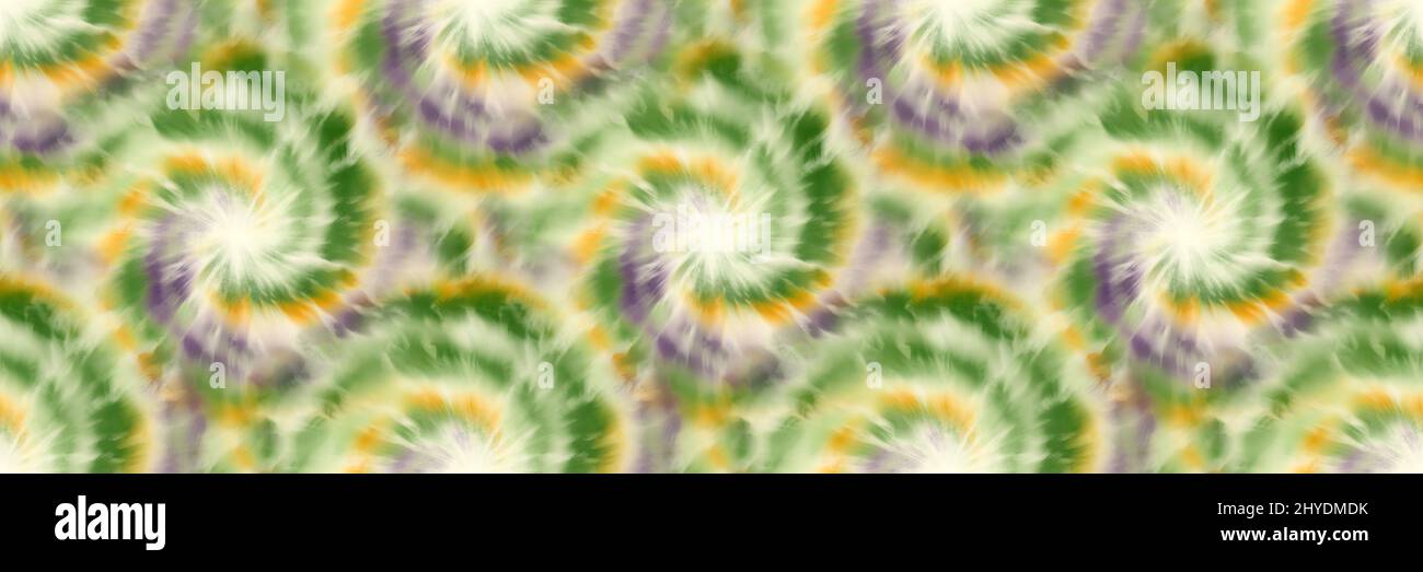 Seamless funky 1970s tie dye border motif pattern for surface design ...