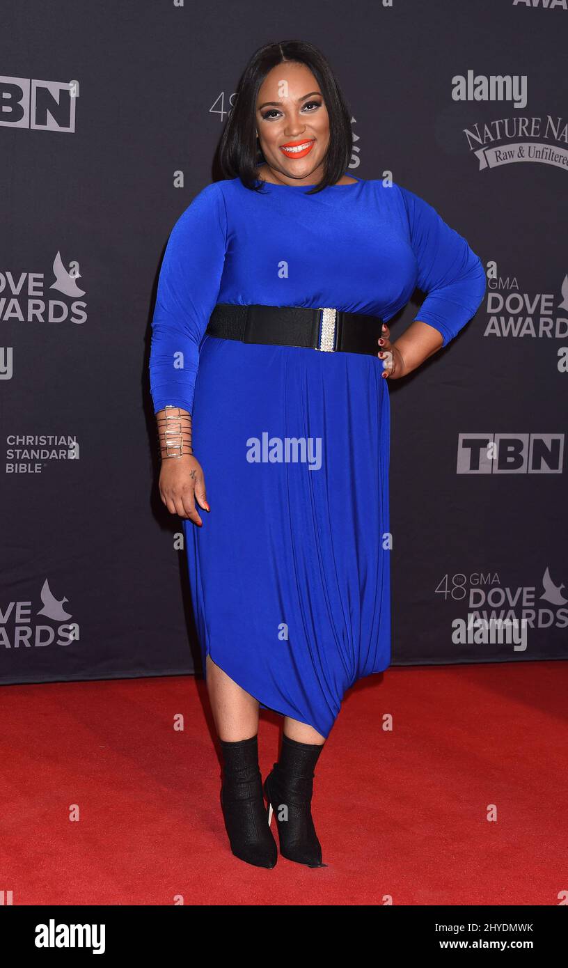 Tasha Page attending at the 48th Annual GMA Dove Awards held at the ...