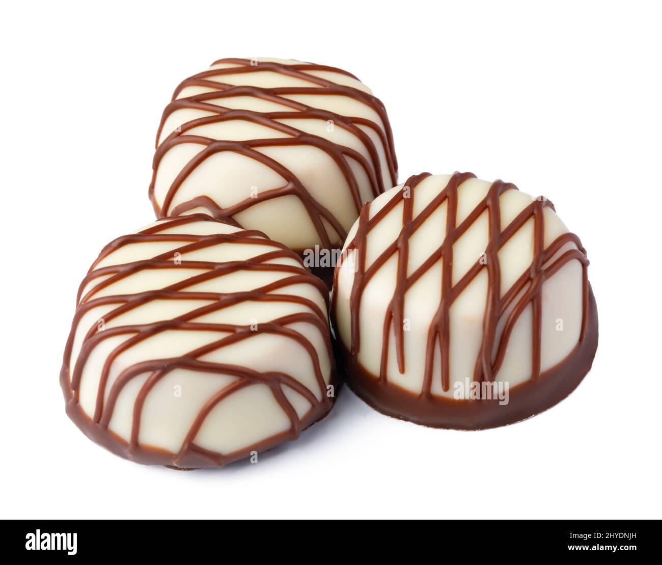 Chocolate sweets on a white background Stock Photo - Alamy