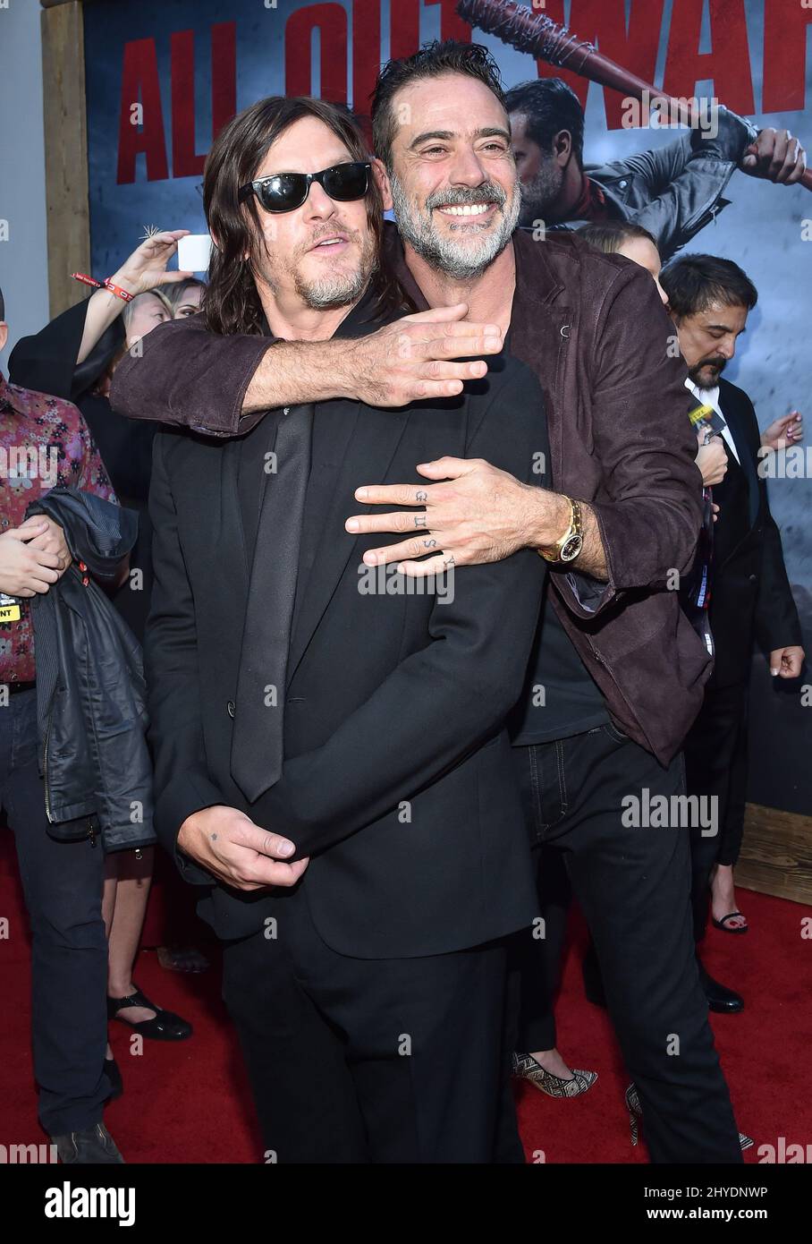 Norman Reedus and Jeffrey Dean Morgan arriving for AMC Celebrates 100th ... Norman Reedus and Jeffrey Dean Morgan arriving for AMC Celebrates 100th ...