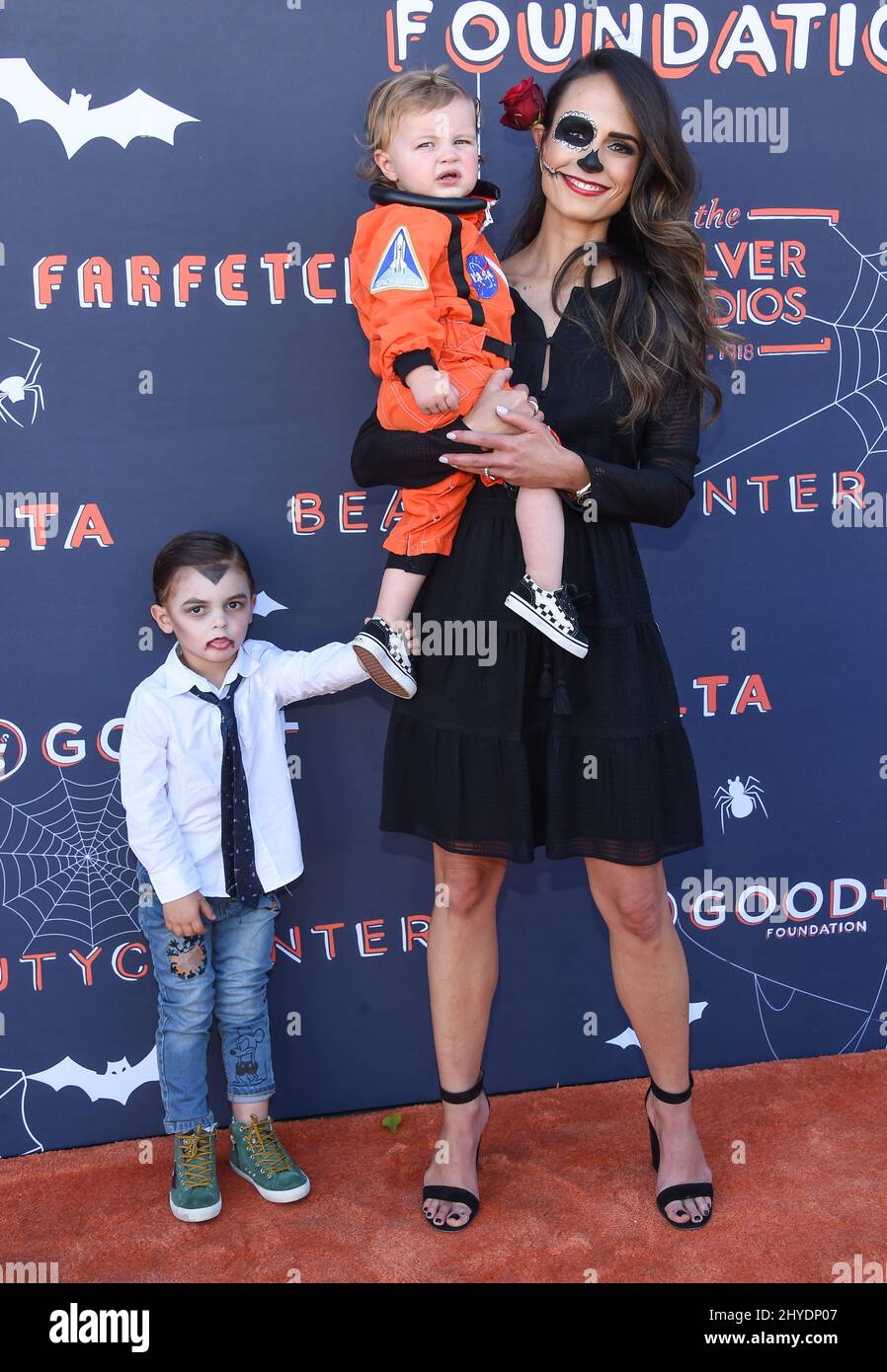 Jordana Brewster, Julian Form-Brewster and Rowan Brewster-Form arriving ...