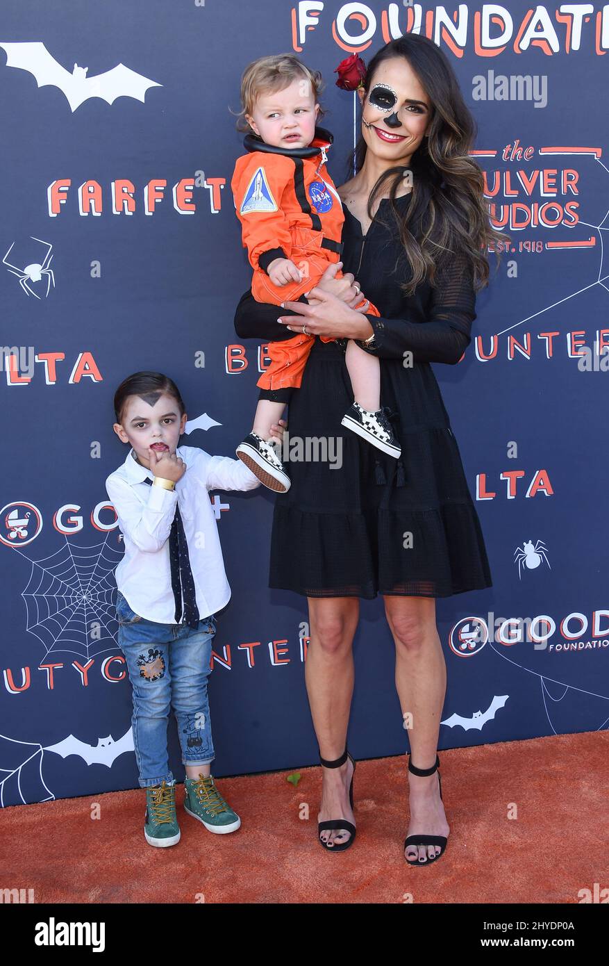 Jordana Brewster, Julian Form-Brewster and Rowan Brewster-Form arriving ...