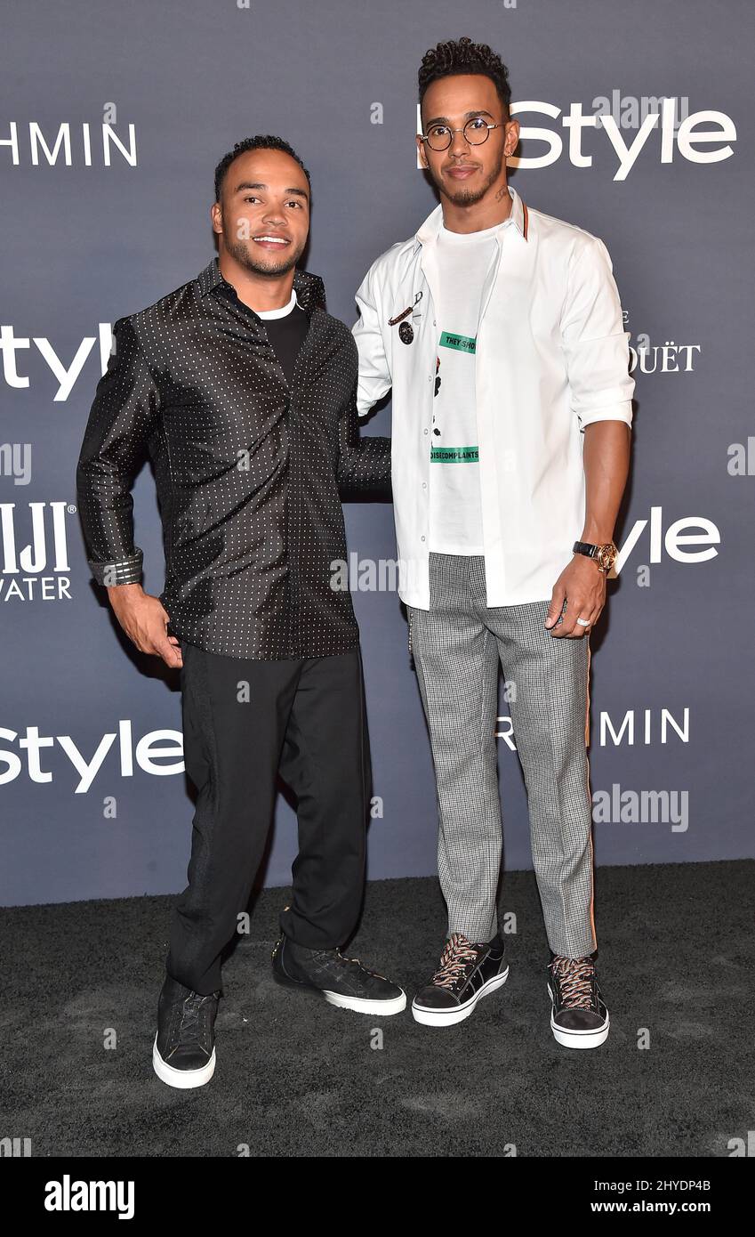 Lewis Hamilton and Nicolas Hamilton arriving for the third annual ...