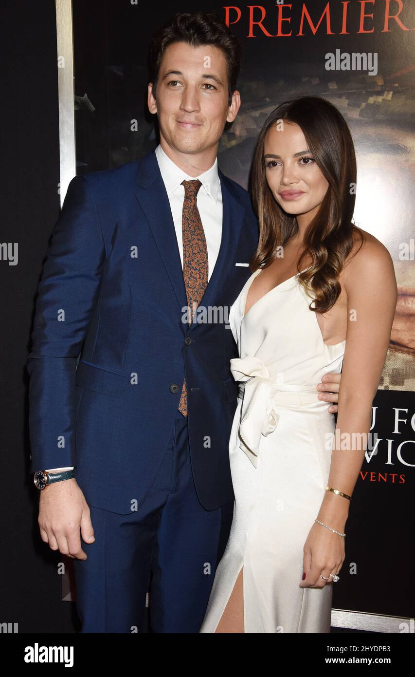Miles Teller and Keleigh Sperry arriving for the 'Thank You For Your ...