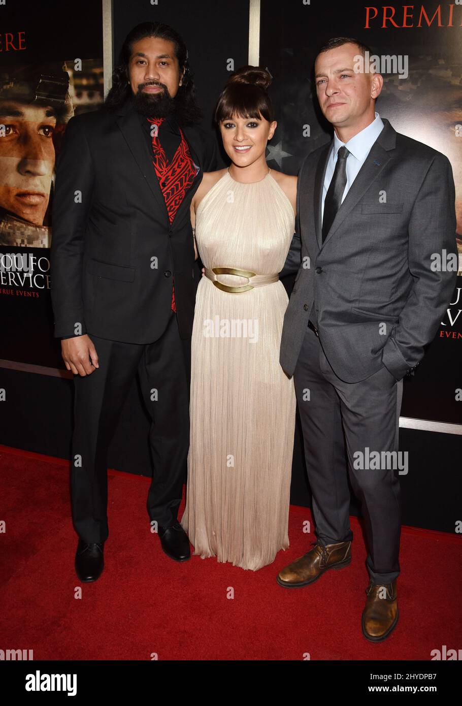 Tausolo Aieti, Keisha Castle-Hughes and Adam Schumann arriving for the ...