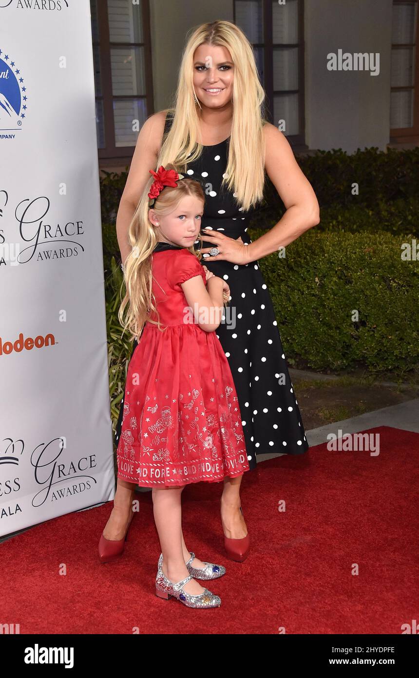 Jessica Simpson and Maxwell Johnson attends the 2017 Princess Grace ...