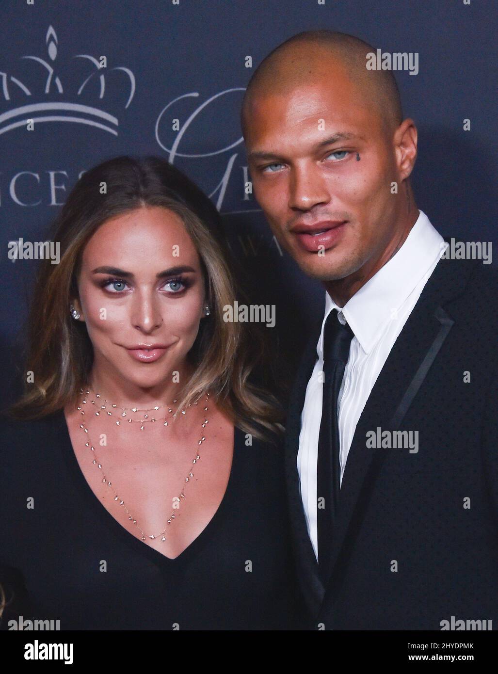 Chloe Green and Jeremy Meeks attending the 2017 Princess Grace Awards ...
