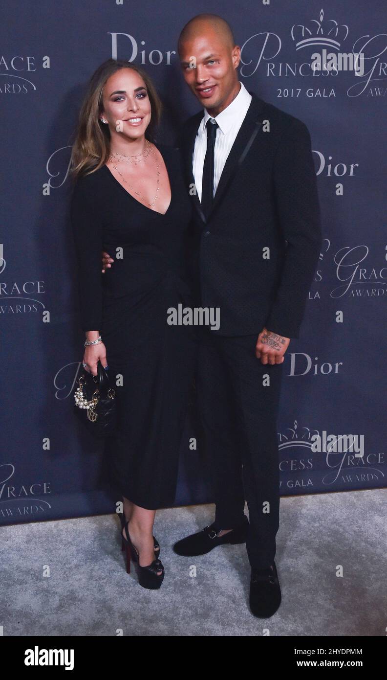 Chloe Green and Jeremy Meeks attending the 2017 Princess Grace Awards ...