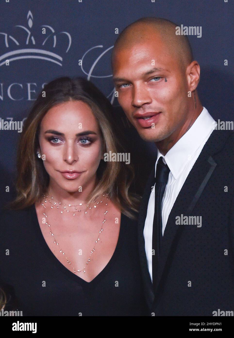 Chloe Green and Jeremy Meeks attending the 2017 Princess Grace Awards ...