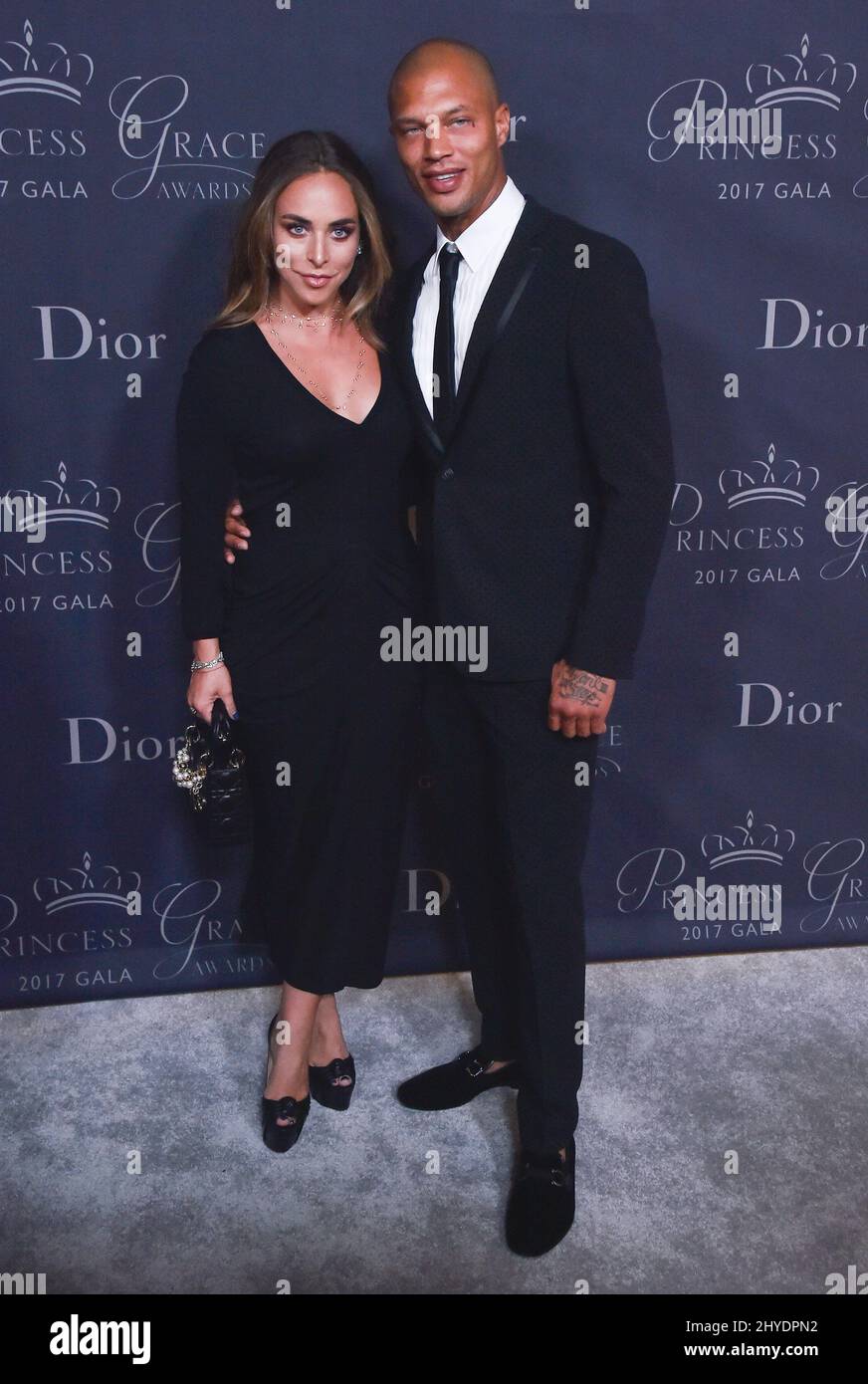 Chloe Green and Jeremy Meeks attending the 2017 Princess Grace Awards ...