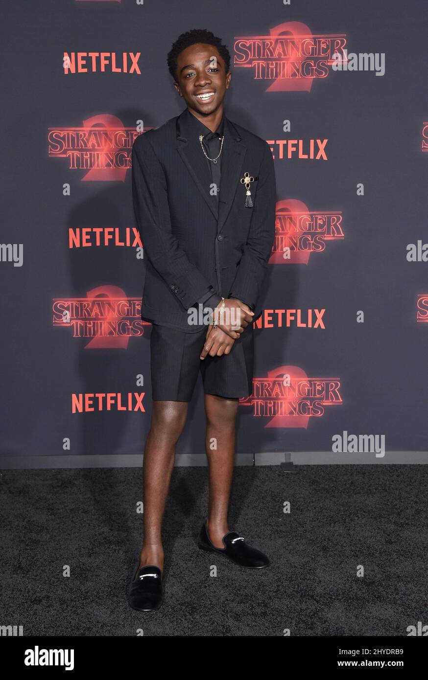 Caleb McLaughlin attending Netflix's Stranger Things 2 Premiere Event Stock Photo - Alamy