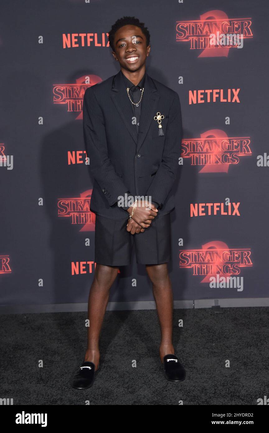 Caleb McLaughlin attending Netflix's Stranger Things 2 Premiere Event Stock Photo - Alamy