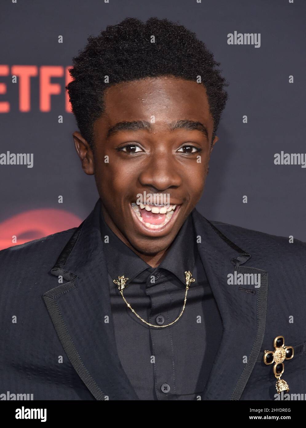 Caleb McLaughlin attending Netflix's Stranger Things 2 Premiere Event Stock Photo - Alamy