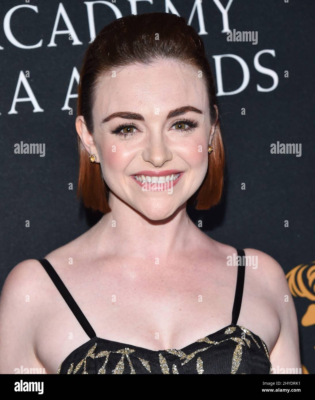 Cassie Compton attending the 2017 AMD British Academy Britannia Awards ...