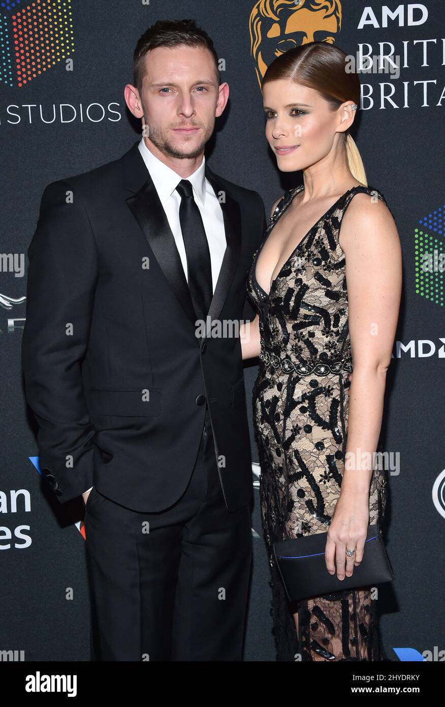 Jamie Bell and Kate Mara attending the 2017 AMD British Academy ...