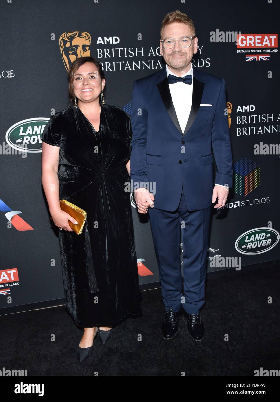 Kenneth Branagh and Lindsay Brunnock attending the 2017 AMD British ...