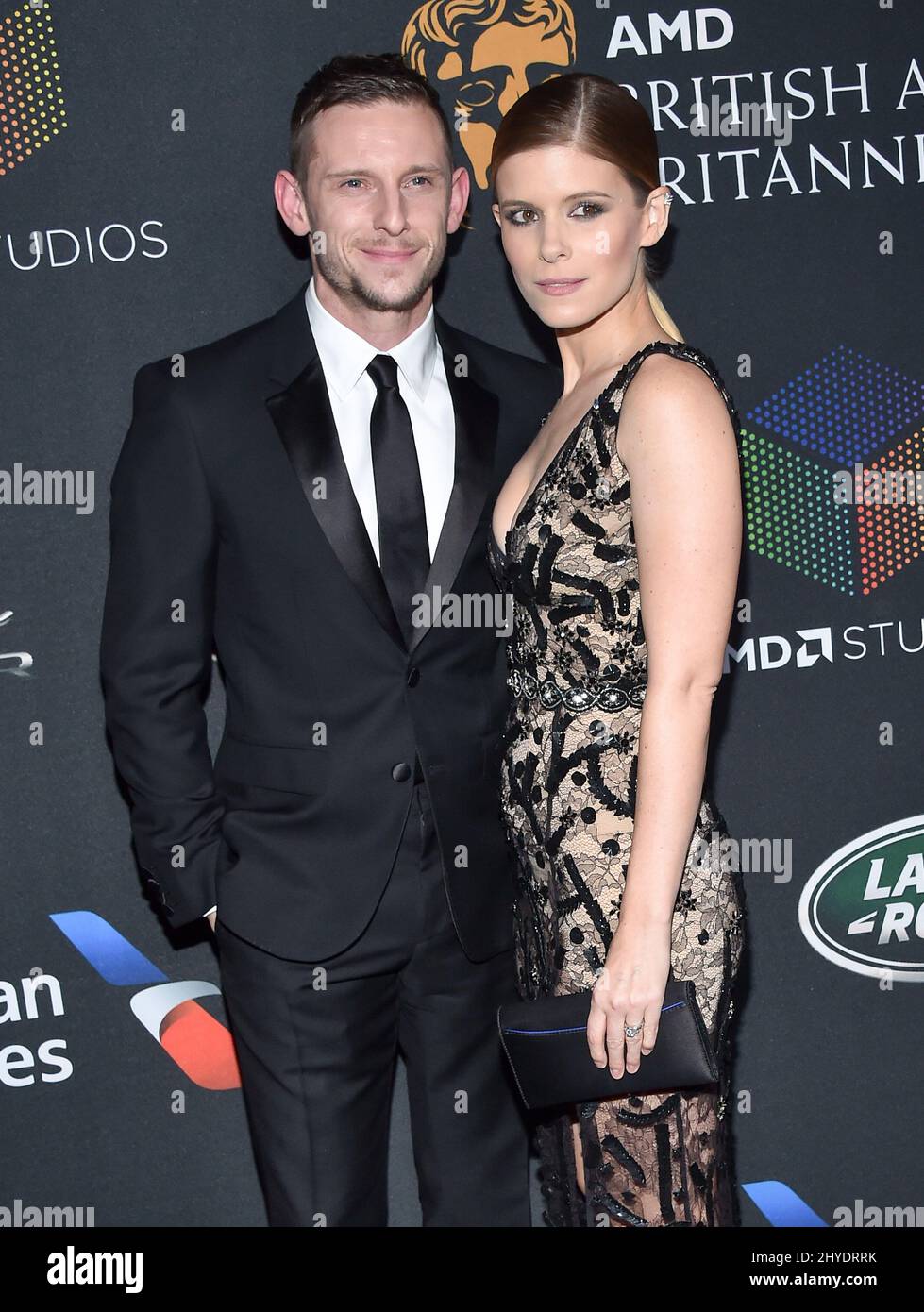 Jamie Bell and Kate Mara attending the 2017 AMD British Academy ...